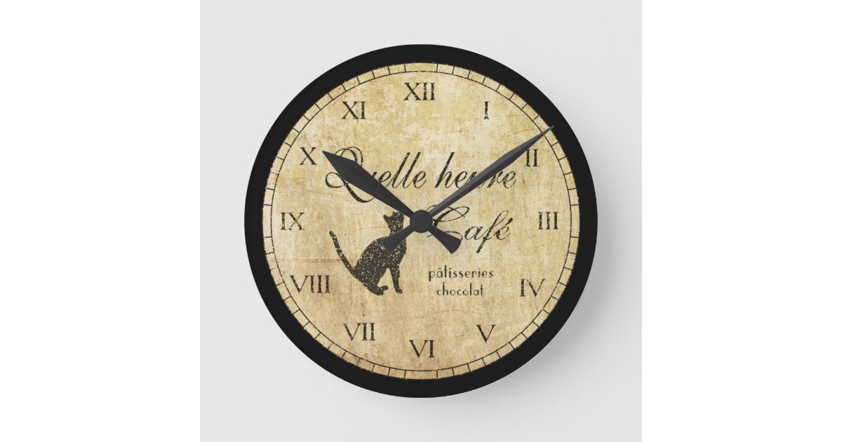 Vintage French Cafe Clock | Zazzle