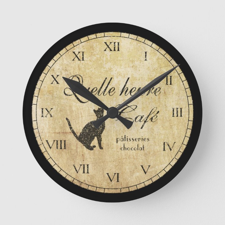 Vintage French Cafe Clock | Zazzle