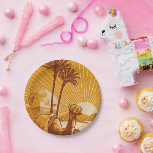 Vintage French Casablanca Camel Plates | Zazzle