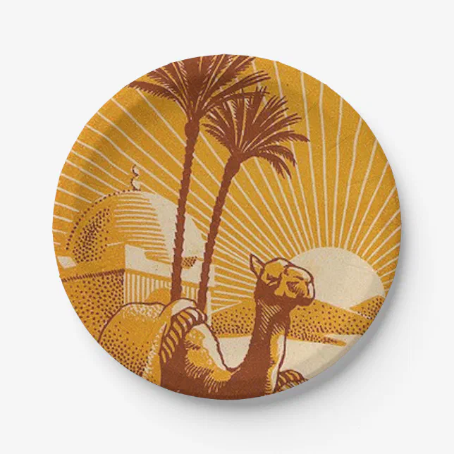 Vintage French Casablanca Camel Plates | Zazzle