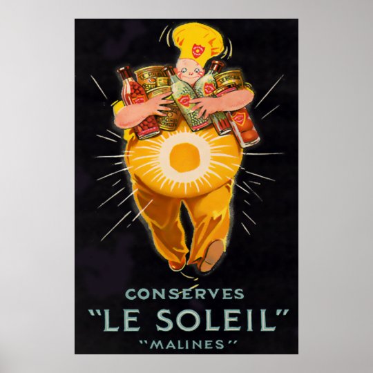 Vintage French Chef Poster Print | Zazzle.com