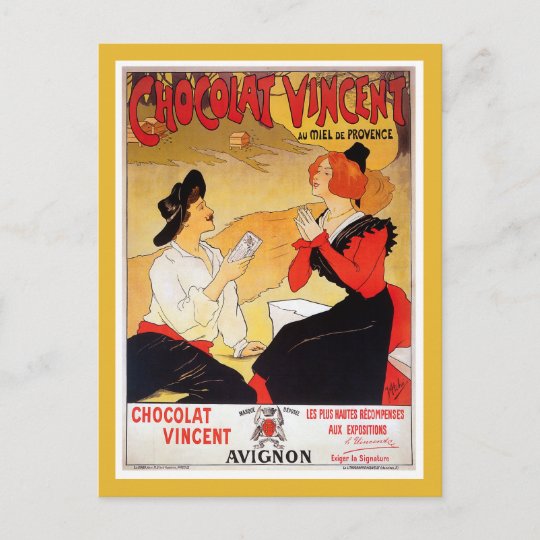 Vintage French chocolate advertising Postcard | Zazzle.com