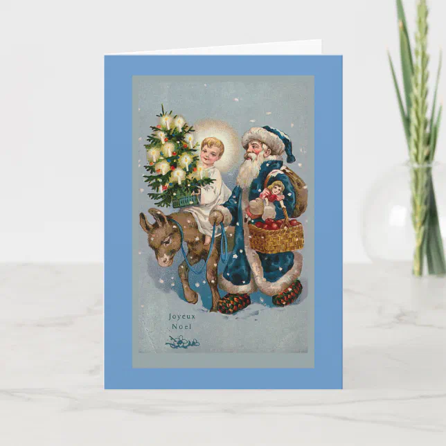 "Vintage French Christmas Card" Holiday Card | Zazzle