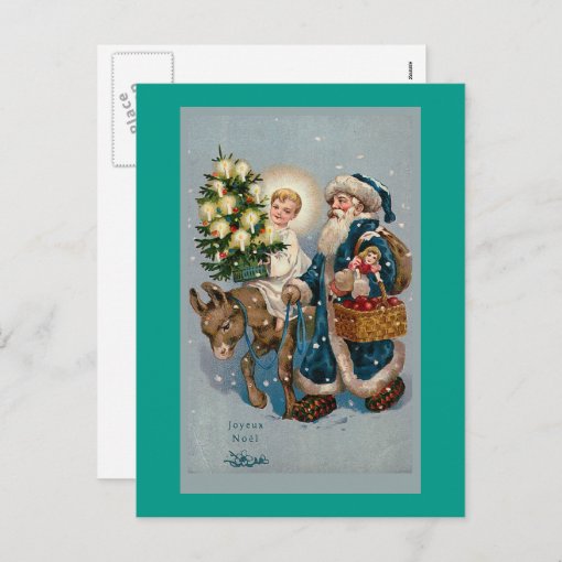 Vintage French Christmas Card Postcard | Zazzle