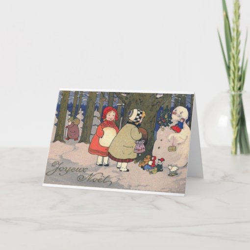Vintage French Christmas Greeting Card | Zazzle