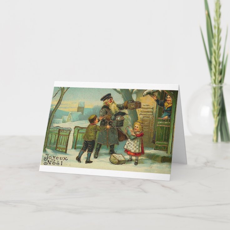 Vintage French Christmas Greeting Card | Zazzle