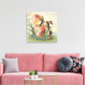 Vintage French Easter bunnies Canvas Print | Zazzle