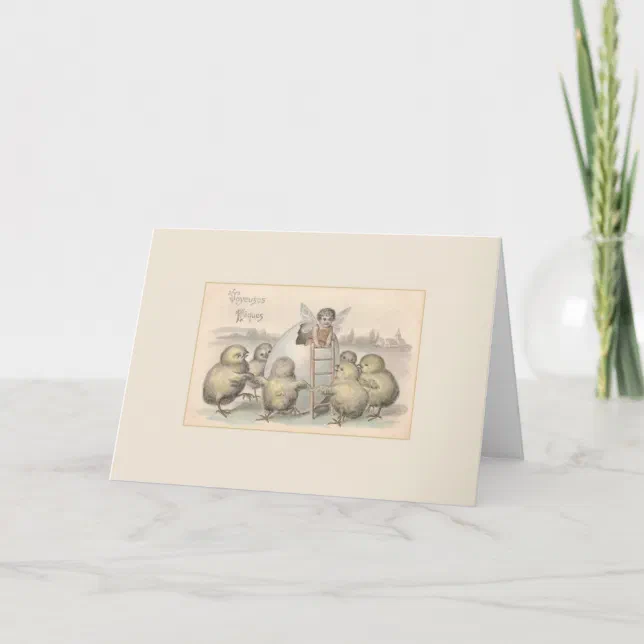 Vintage French Easter Joyeuses Pâques Card | Zazzle