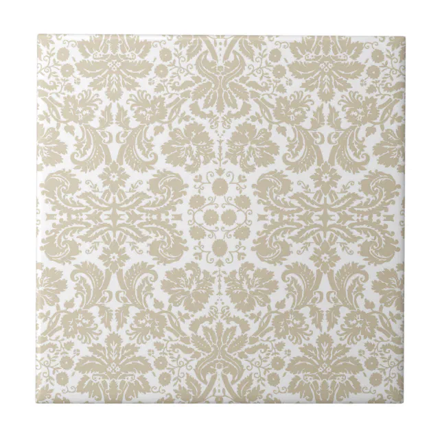 Vintage french floral art nouveau pattern tile | Zazzle