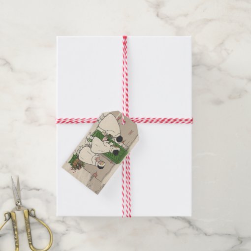 Vintage French Gift Girls Gift Tag | Zazzle