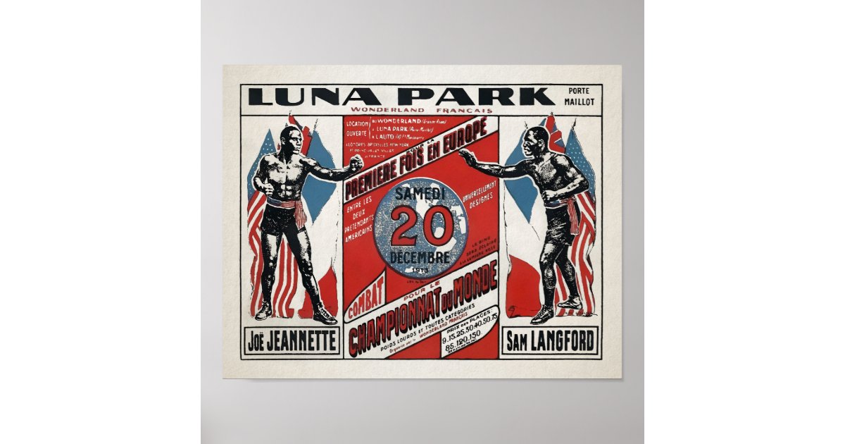Vintage French Jeanette vs. Lanford Poster | Zazzle