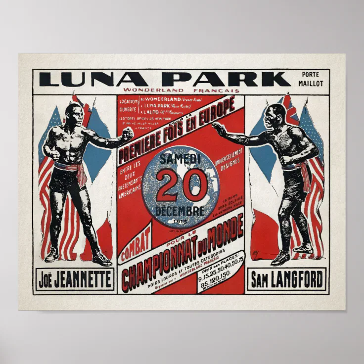 Vintage French Jeanette vs. Lanford Poster | Zazzle