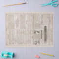 Vintage French Newspaper Aged Decoupage Tissue Paper | Zazzle