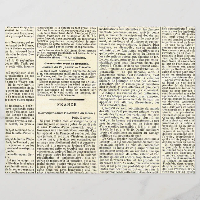 Vintage French Newspaper Scrapbook Craft | Zazzle