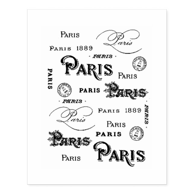 french script stamp