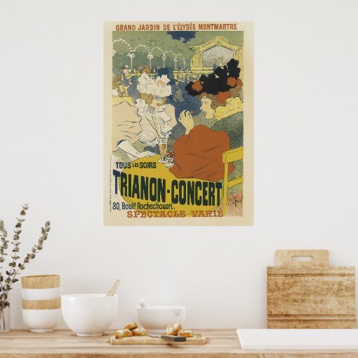 Vintage French Posters - Music in the Park | Zazzle