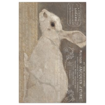 Vintage French Rabbit and Ephemera Decoupage Tissue Paper | Zazzle