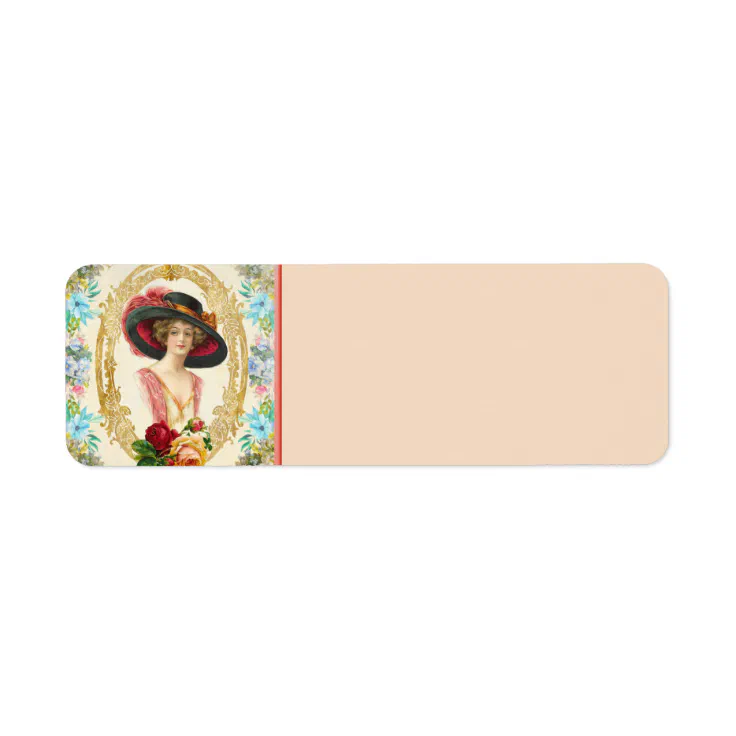 Vintage French Return Address Label | Zazzle