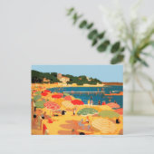 Vintage French Riviera Beach Postcard | Zazzle