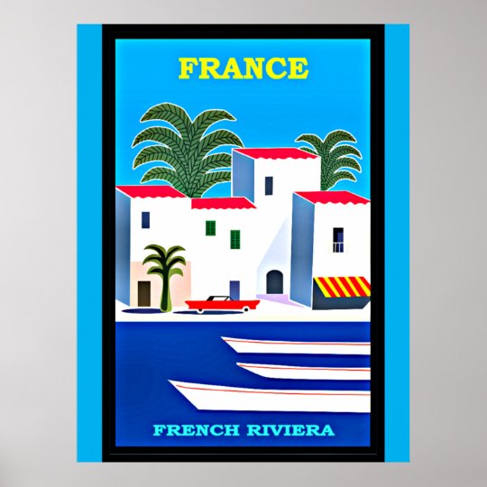 Vintage French Riviera travel poster | Zazzle.com