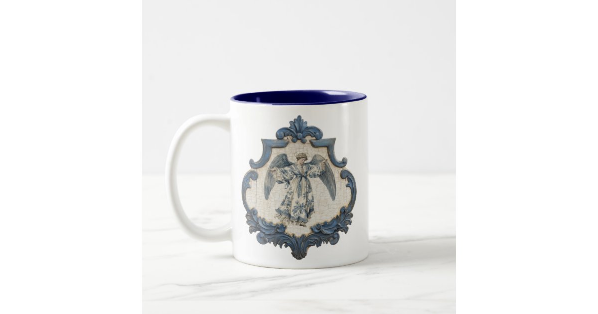 Vintage French Toile Angle Two-Tone Coffee Mug | Zazzle
