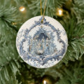 Vintage French Toile Nativity | Christmas Ceramic Ornament | Zazzle