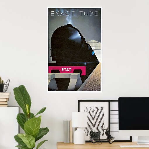 Vintage French Train Travel Ad Poster Exactitude | Zazzle