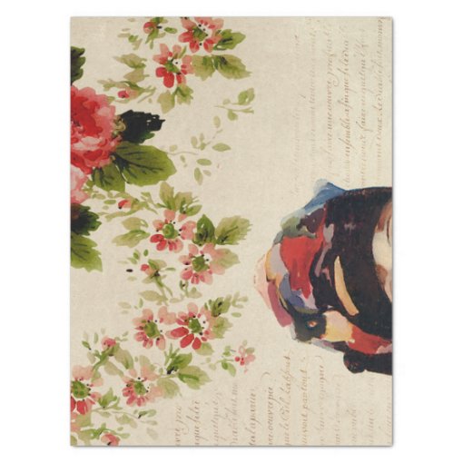 Vintage French Woman Decoupage Tissue Paper | Zazzle