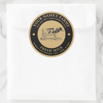 Vintage Fresh Milk Label Template | Zazzle