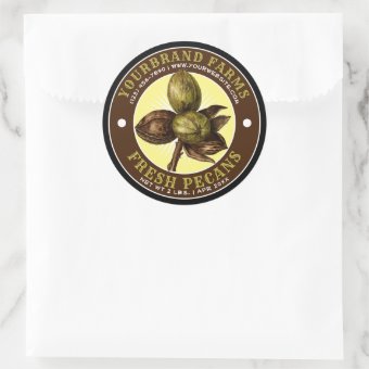 Vintage Fresh Pecans Label Template | Zazzle