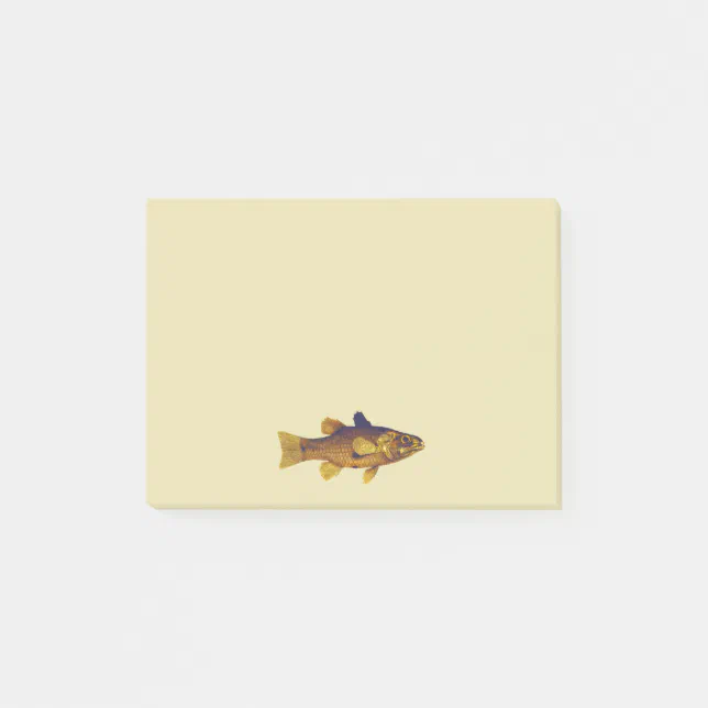 Vintage Freshwater Fish Ilustration Post-it Notes | Zazzle