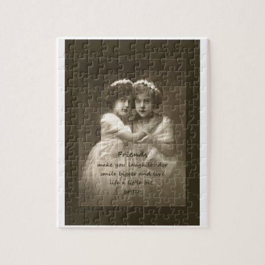 Vintage Friends Inspirational Friendship Quote Jigsaw Puzzle | Zazzle.com