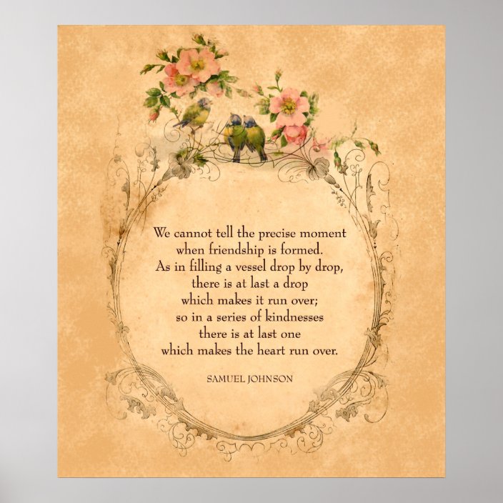 Vintage Friendship Poem-Print Poster | Zazzle.com