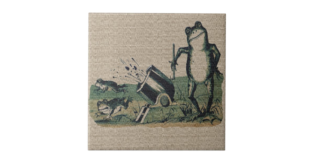 Vintage Frog Ceramic Tile | Zazzle