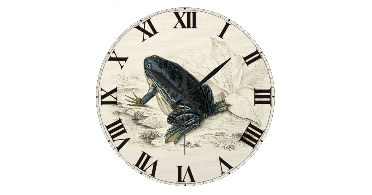 Vintage Frog Large Clock | Zazzle