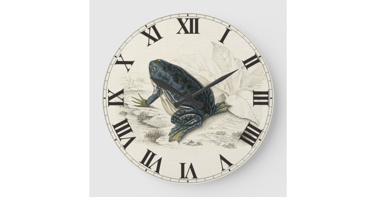 Vintage Frog Large Clock | Zazzle