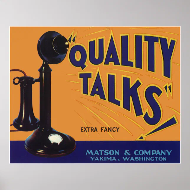 Vintage Fruit Crate Label Art, Old Fashioned Phone Poster | Zazzle