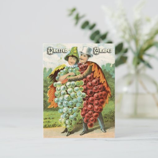 Vintage Fruit Postcard Series: Grapes | Zazzle