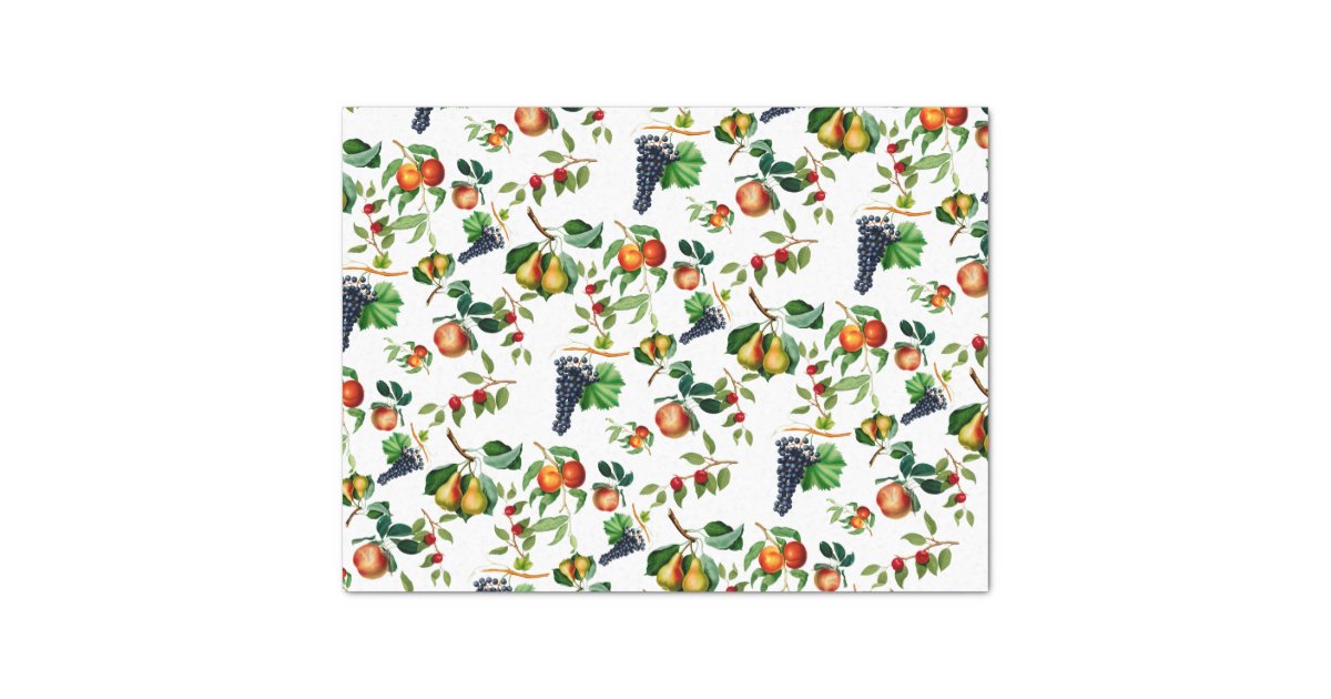 Vintage Fruit Tissue Paper | Zazzle
