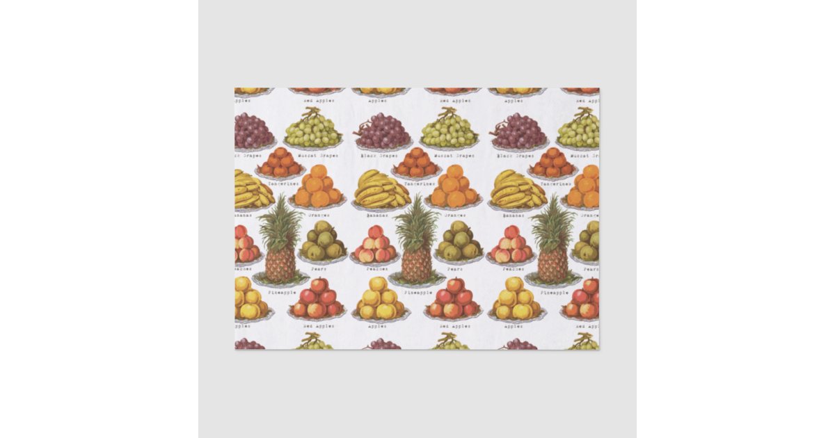 Vintage Fruit Tissue Paper | Zazzle