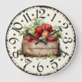 Vintage Fruit Wall Clock | Zazzle