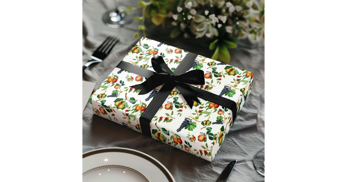 Vintage Fruit Wrapping Paper | Zazzle