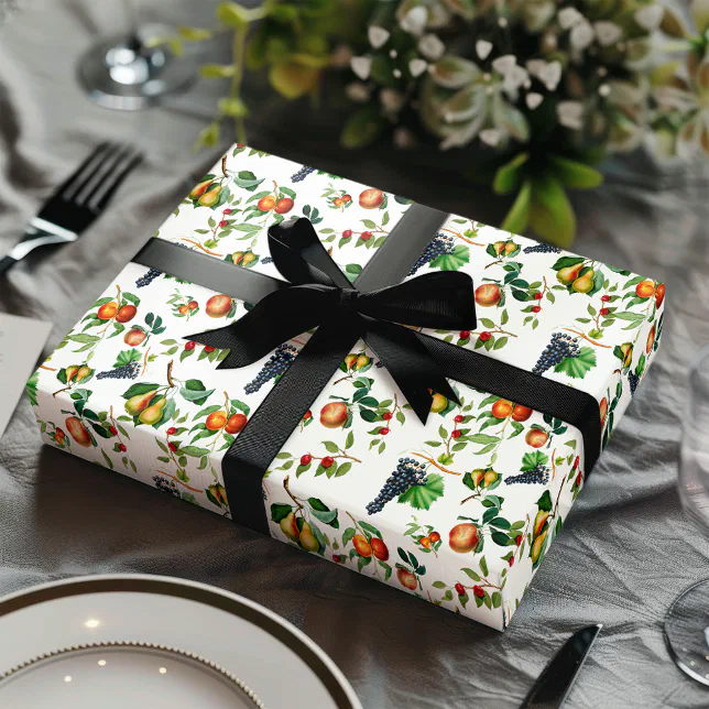 Vintage Fruit Wrapping Paper | Zazzle