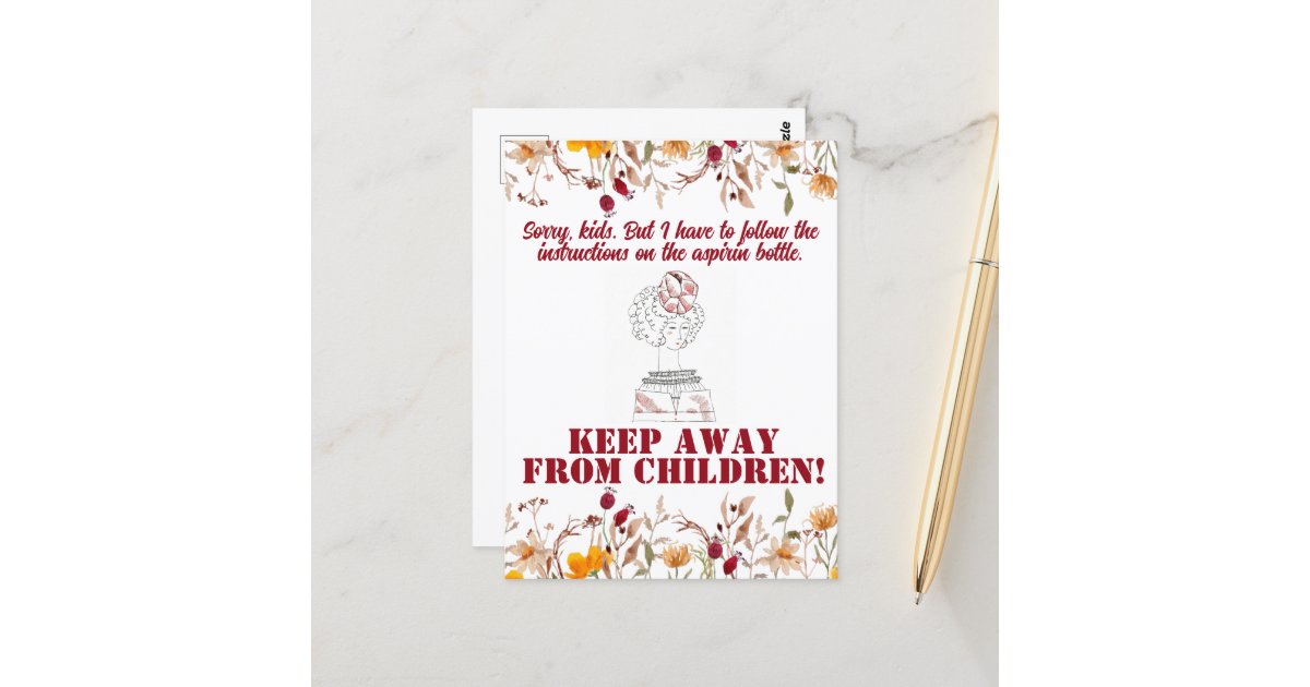 Vintage Funny Sarcastic Line Art Woman Postcard | Zazzle