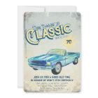 Vintage Garage Poster Party Invitation | Zazzle