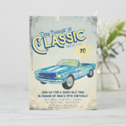 Vintage Garage Poster Party Invitation | Zazzle