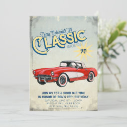 Vintage Garage Poster Party Invitation | Zazzle