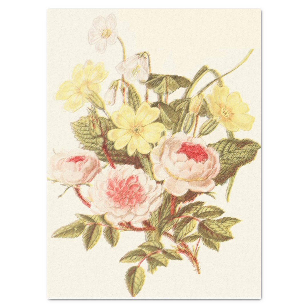 Vintage Garden Bouquet Tissue Paper | Zazzle