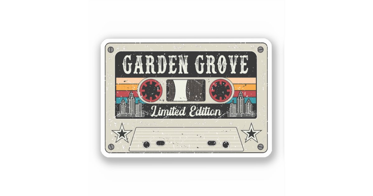 Vintage Garden Grove City Sticker | Zazzle
