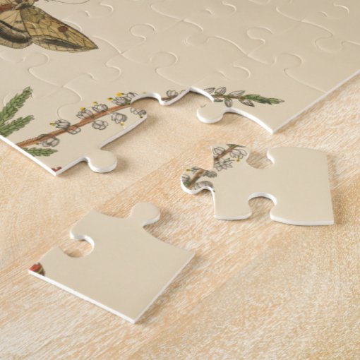 Vintage Garden Insects, Butterflies, Caterpillars Jigsaw Puzzle | Zazzle